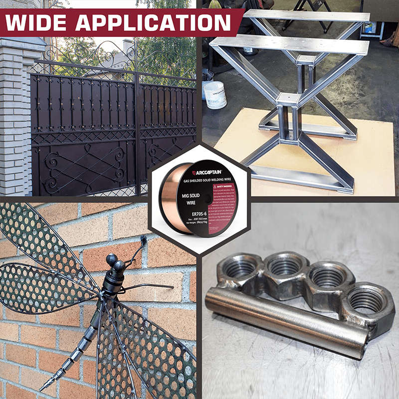 Arccaptain 2 Lbs ER70S-6 MIG Welding Wire Gas Solid Wire