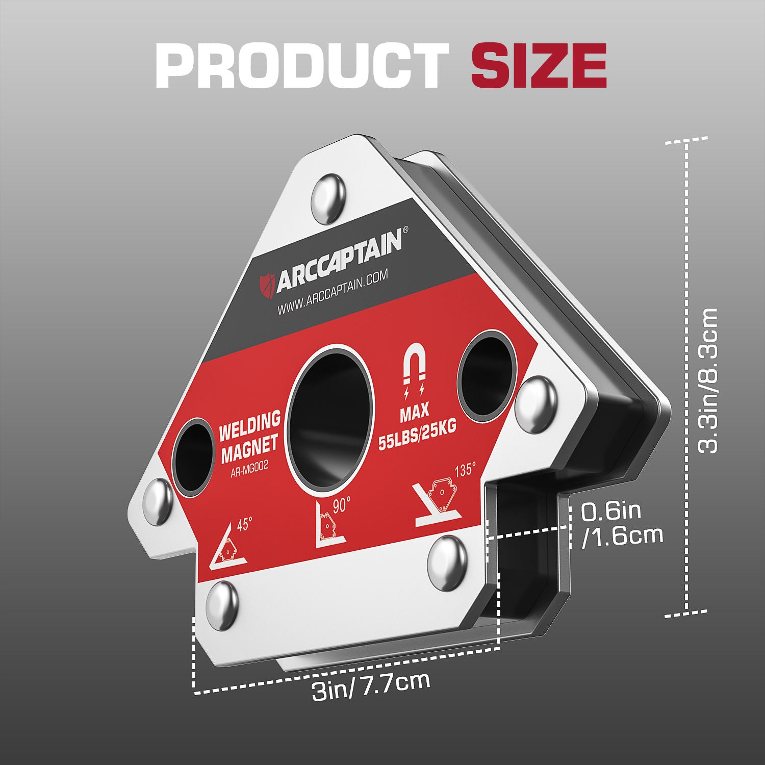 Arccaptain Welding Magnets 55/75 Lbs Magnets for Welding