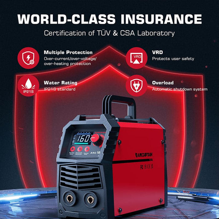 ARCCAPTAIN ARC160 110/220 SYN Portable Small Stick Welder