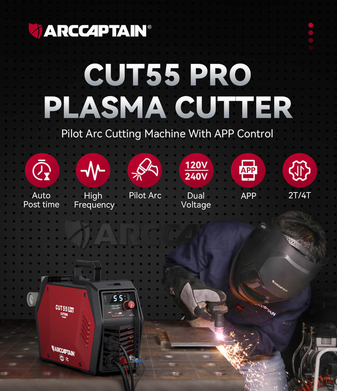 Arccaptain iControl CUT55 Pro Pilot Arc Plasma Cutter