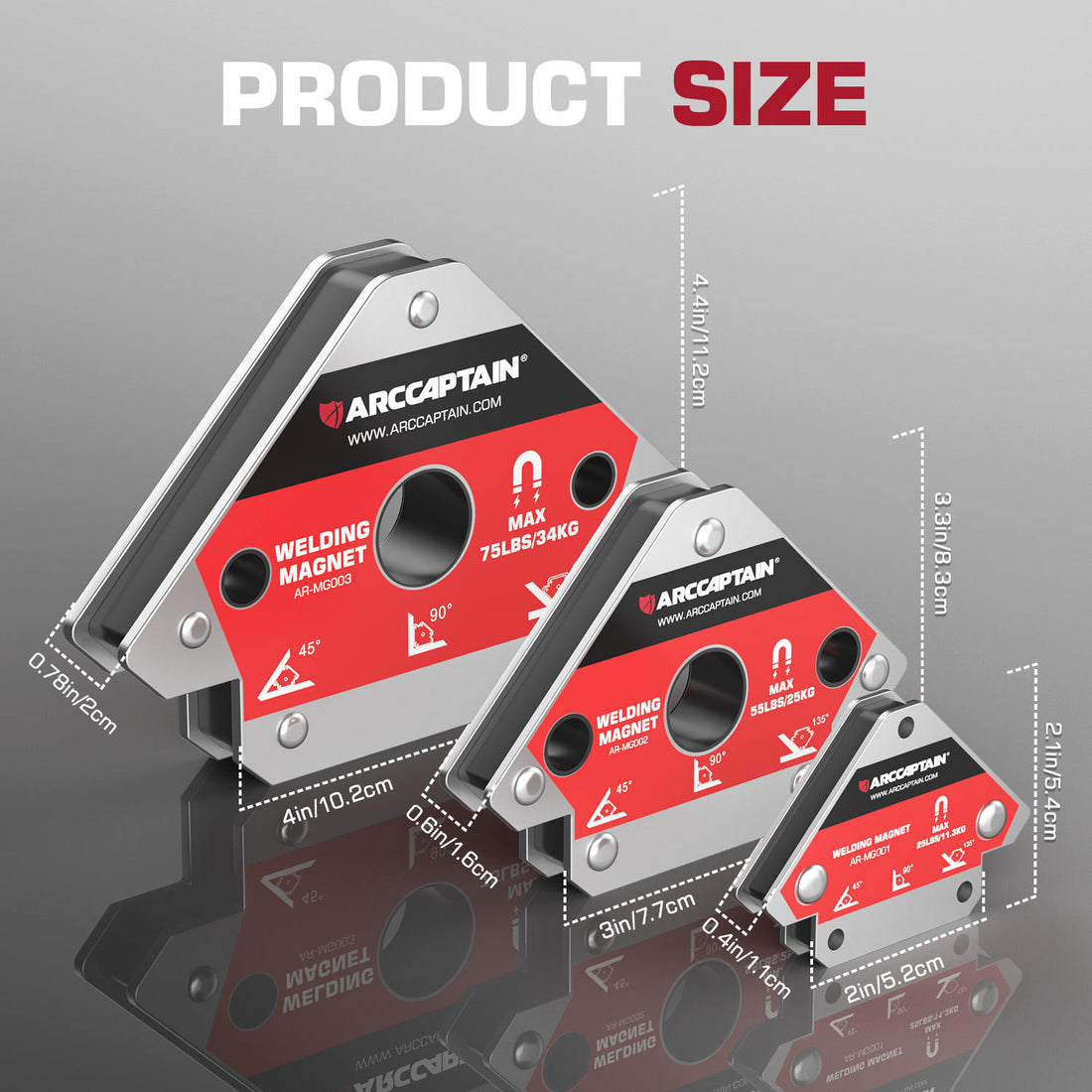 Arccaptain Welding Magnet Combination Set