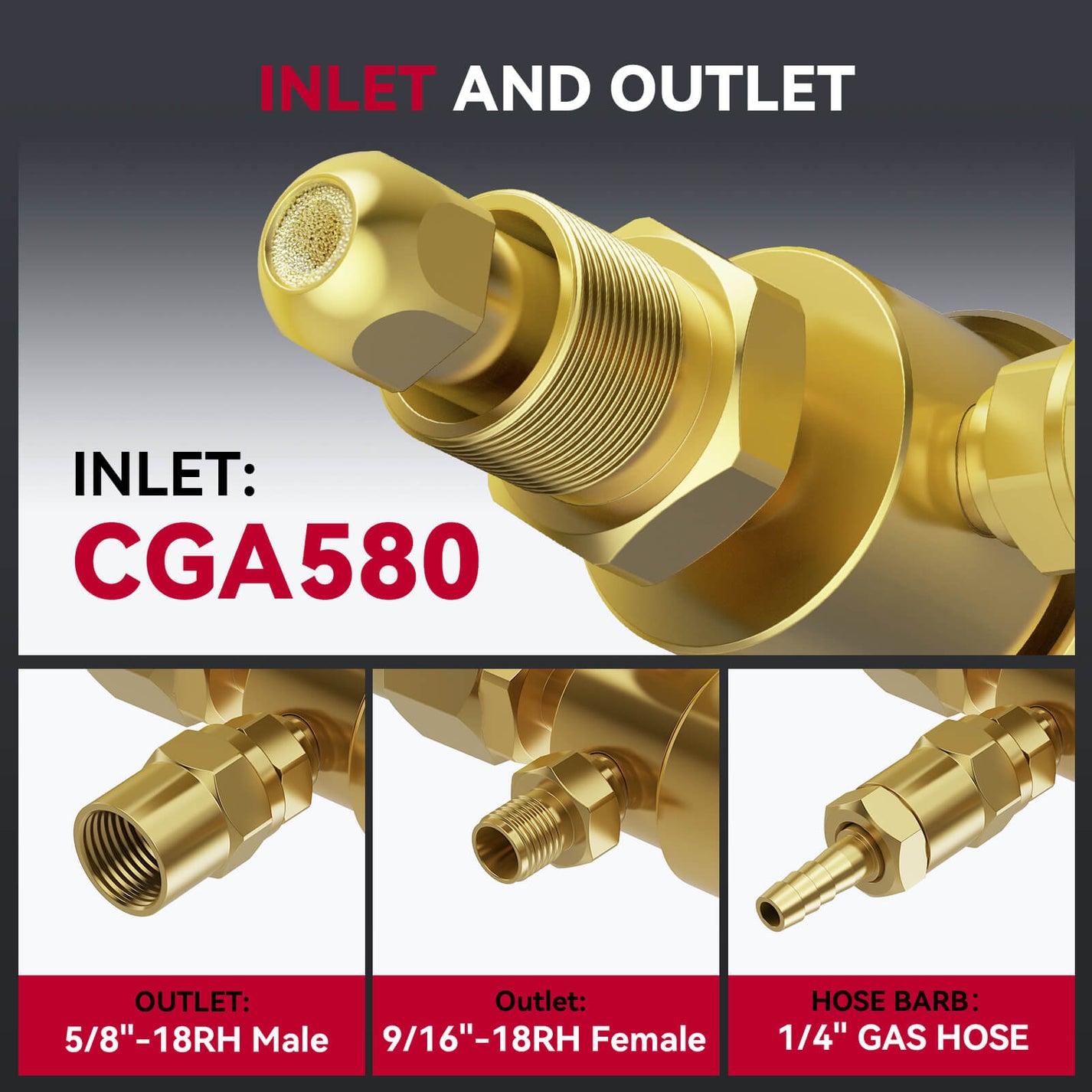 Arccaptain Argon CO2 Gas Regulator for MIG and TIG Welding