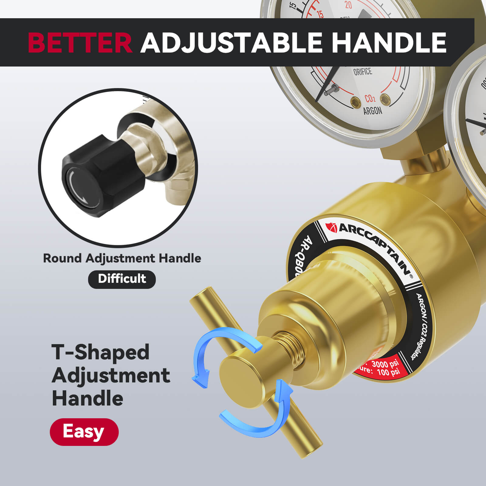 Arccaptain Argon CO2 Gas Regulator for MIG and TIG Welding
