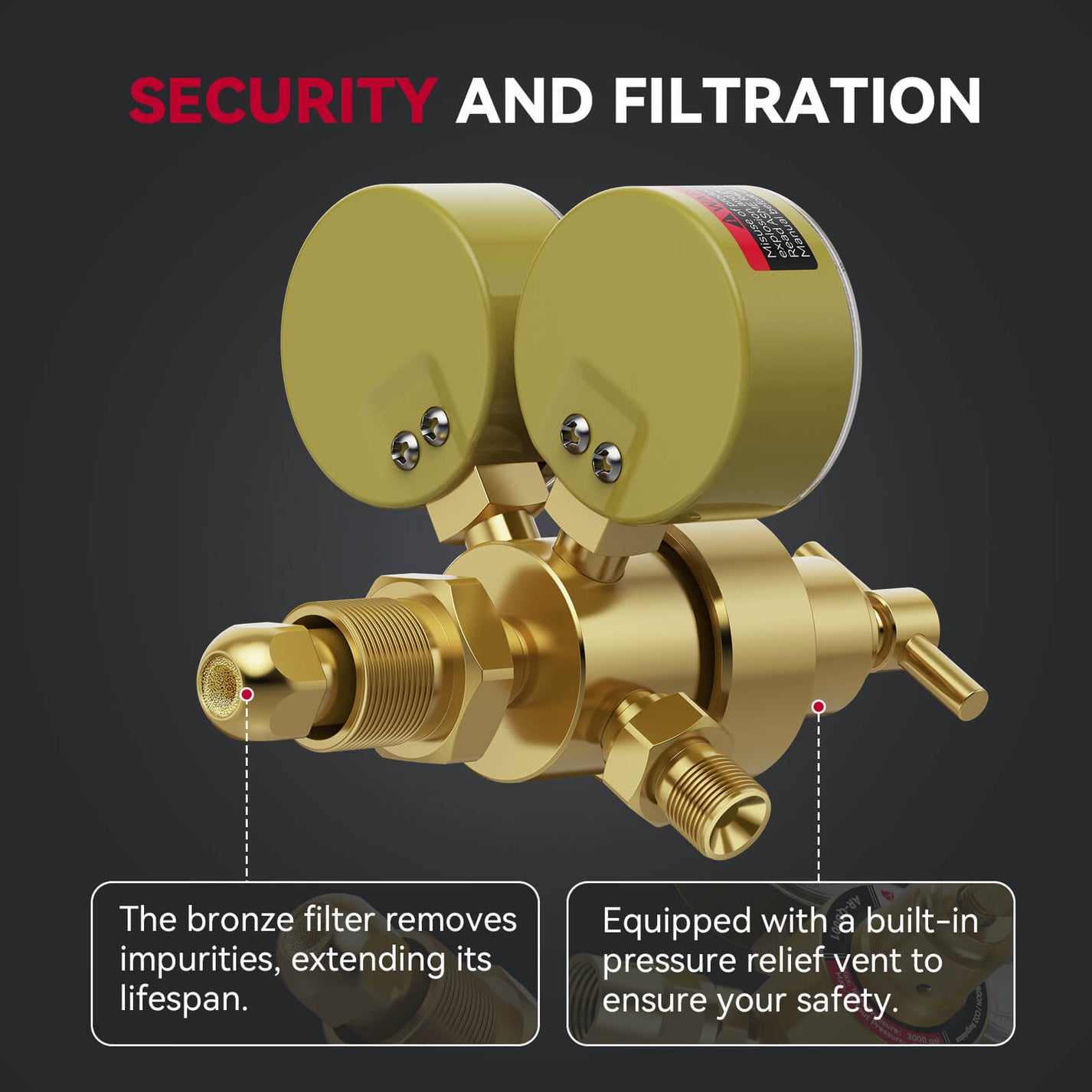 Arccaptain Argon CO2 Gas Regulator for MIG and TIG Welding