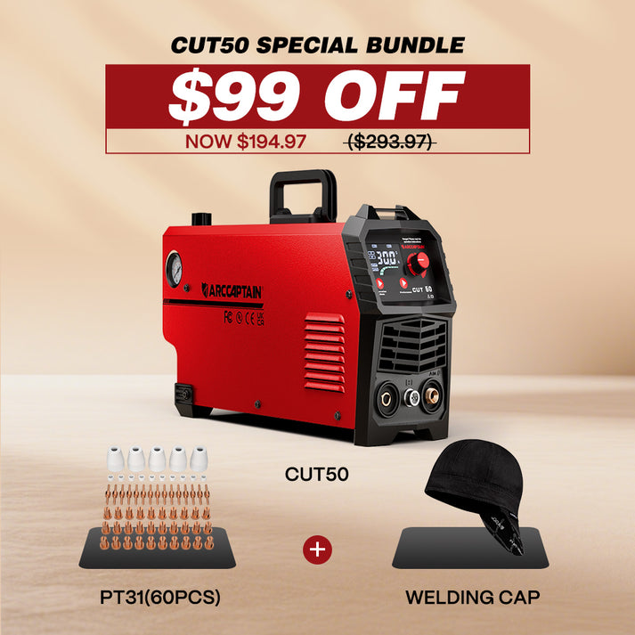 Arccaptain Plasma Cutter CUT50 Dual Voltage Portable HF Start Cutter