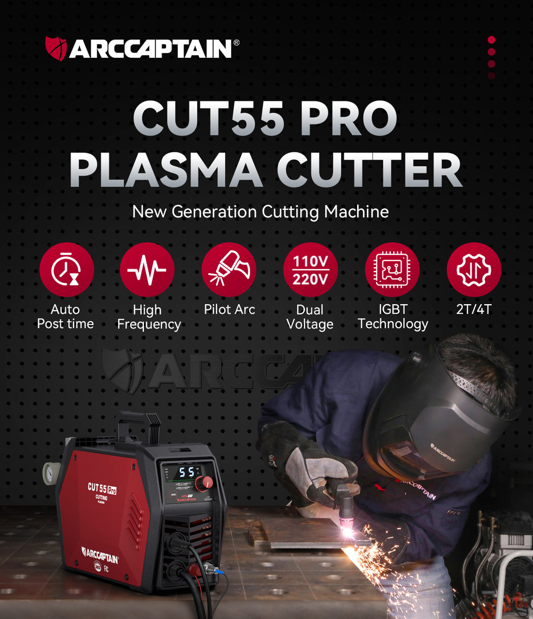 Arccaptain iControl CUT55 Pro Pilot Arc Plasma Cutter