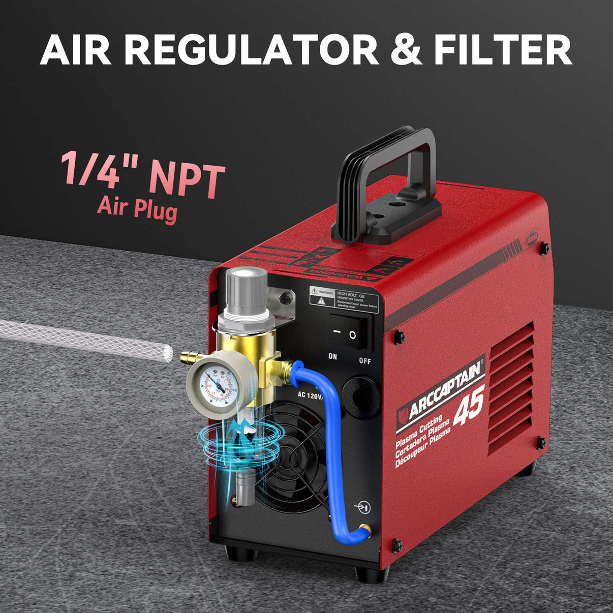 Arccaptain CUT45 Dual Voltage 2T/4T Beginner-Friendly Plasma Cutter