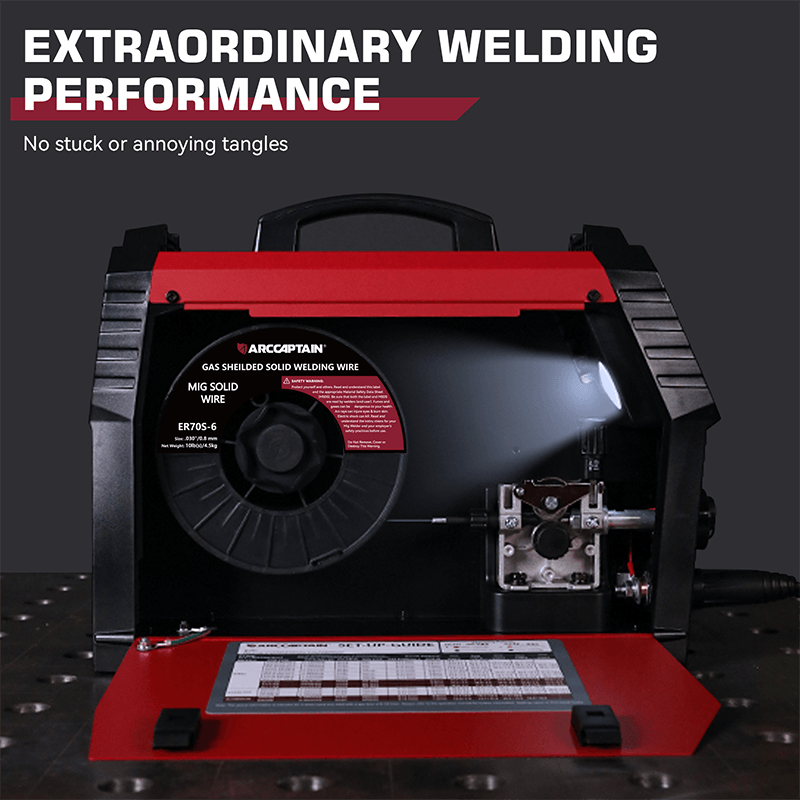 Arccaptain ER70S-6 Welding Solid Wire 10 Lbs Low Splatter Mig Wire
