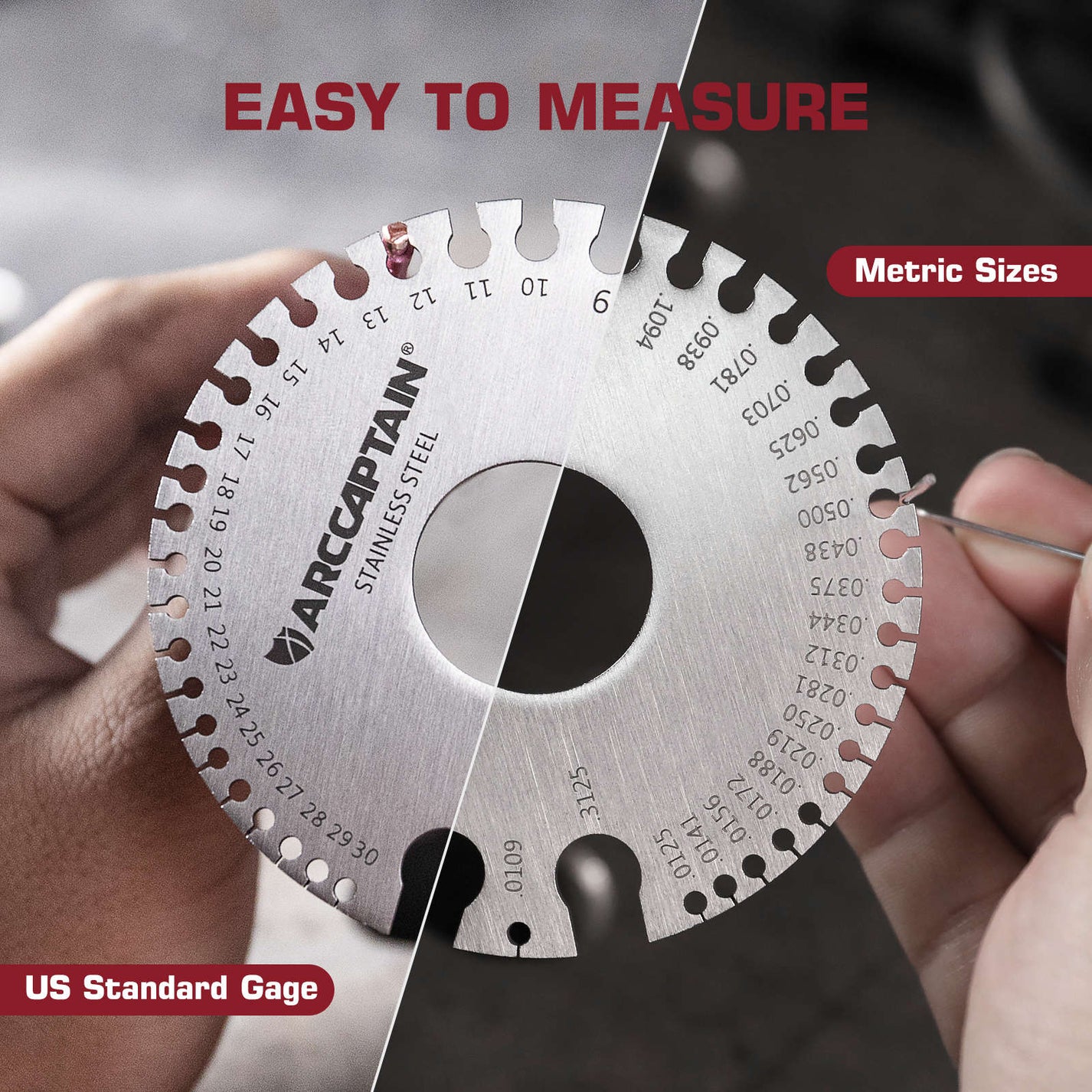Arccaptain Wire Gauge Measuring Tool Metal Gauge