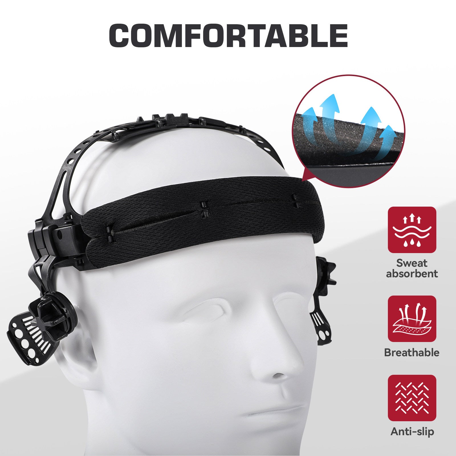 Adjustable Headgear Welding Helmet Headgear for Welding Hood ClearLite