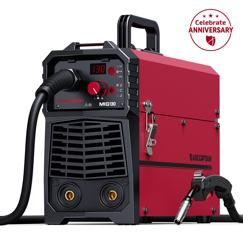 Arccaptain MIG130 Best 3 in 1 110V Portable No Gas Flux Core Welder