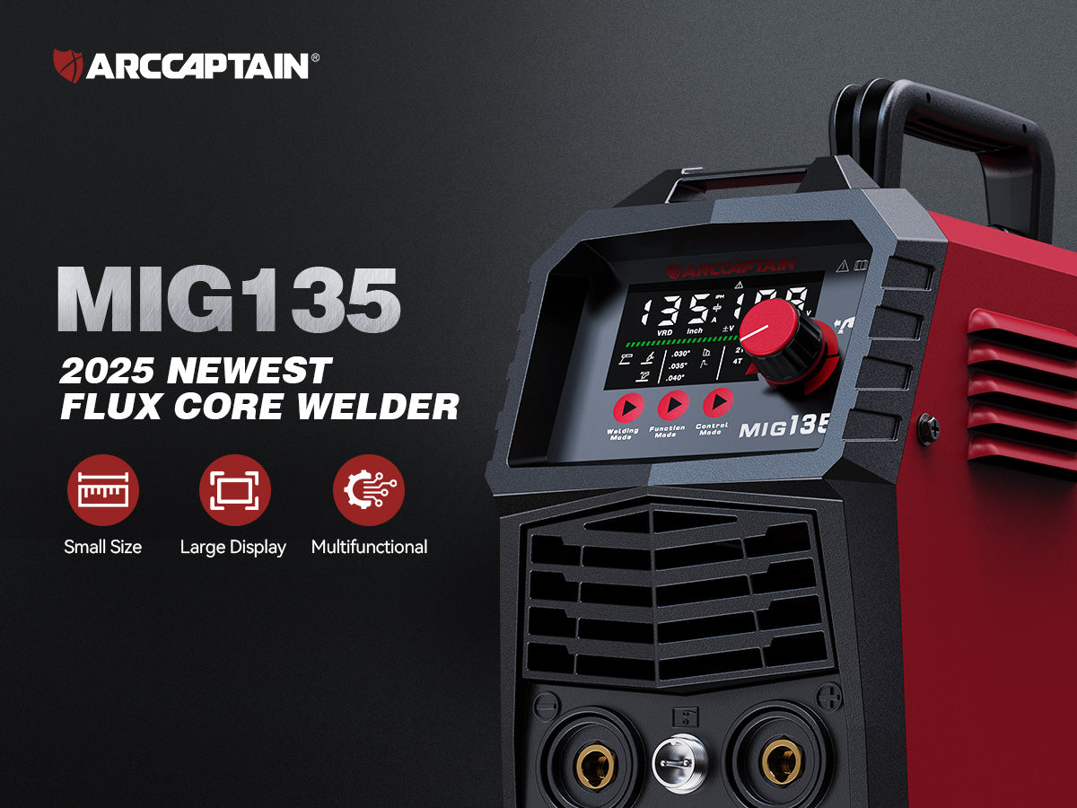 Arccaptain MIG135 Three in One Welder Portable 110V Welding Machine for ...