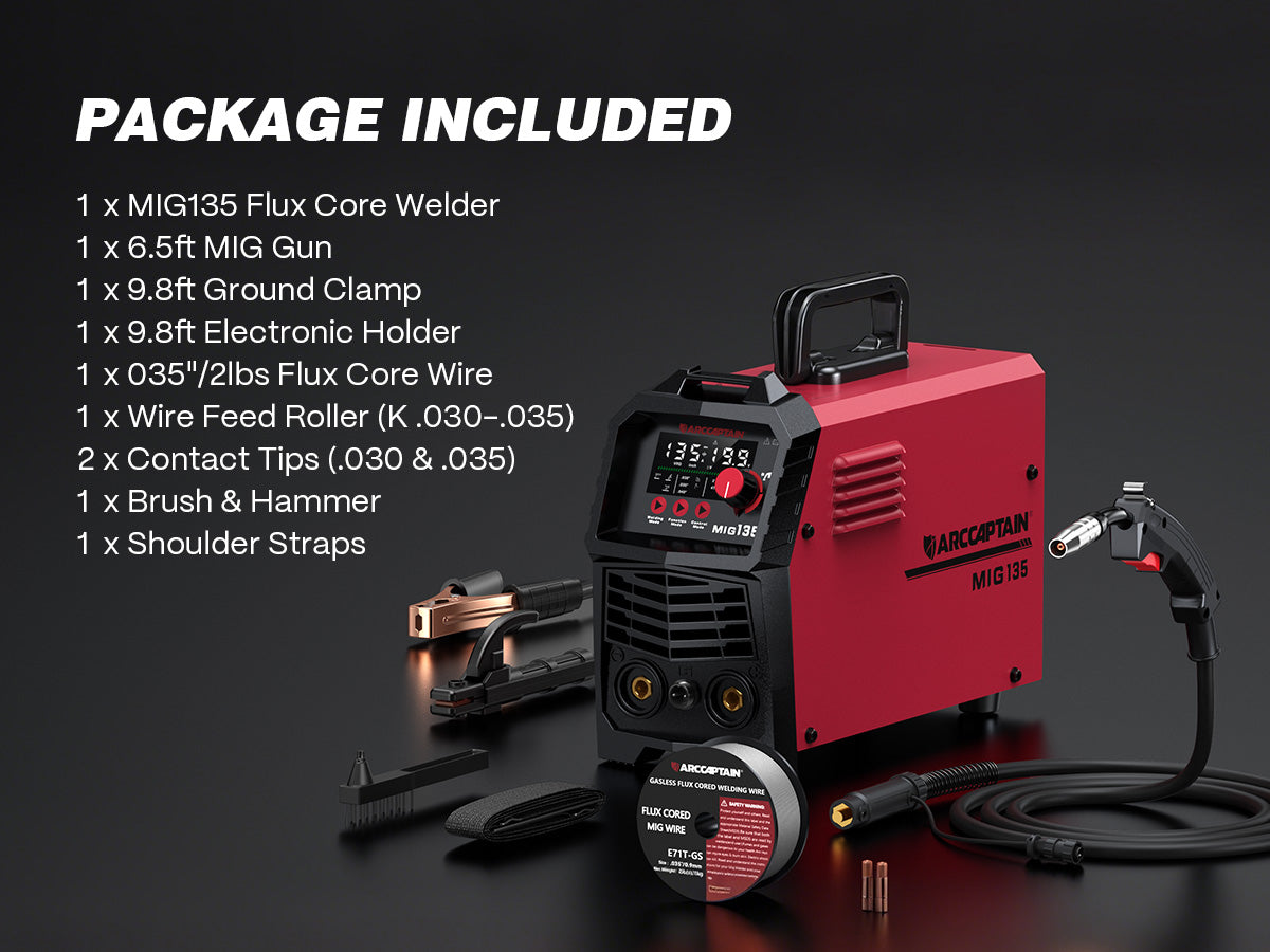 Arccaptain MIG135 Three in One Welder Portable 110V Welding Machine for ...