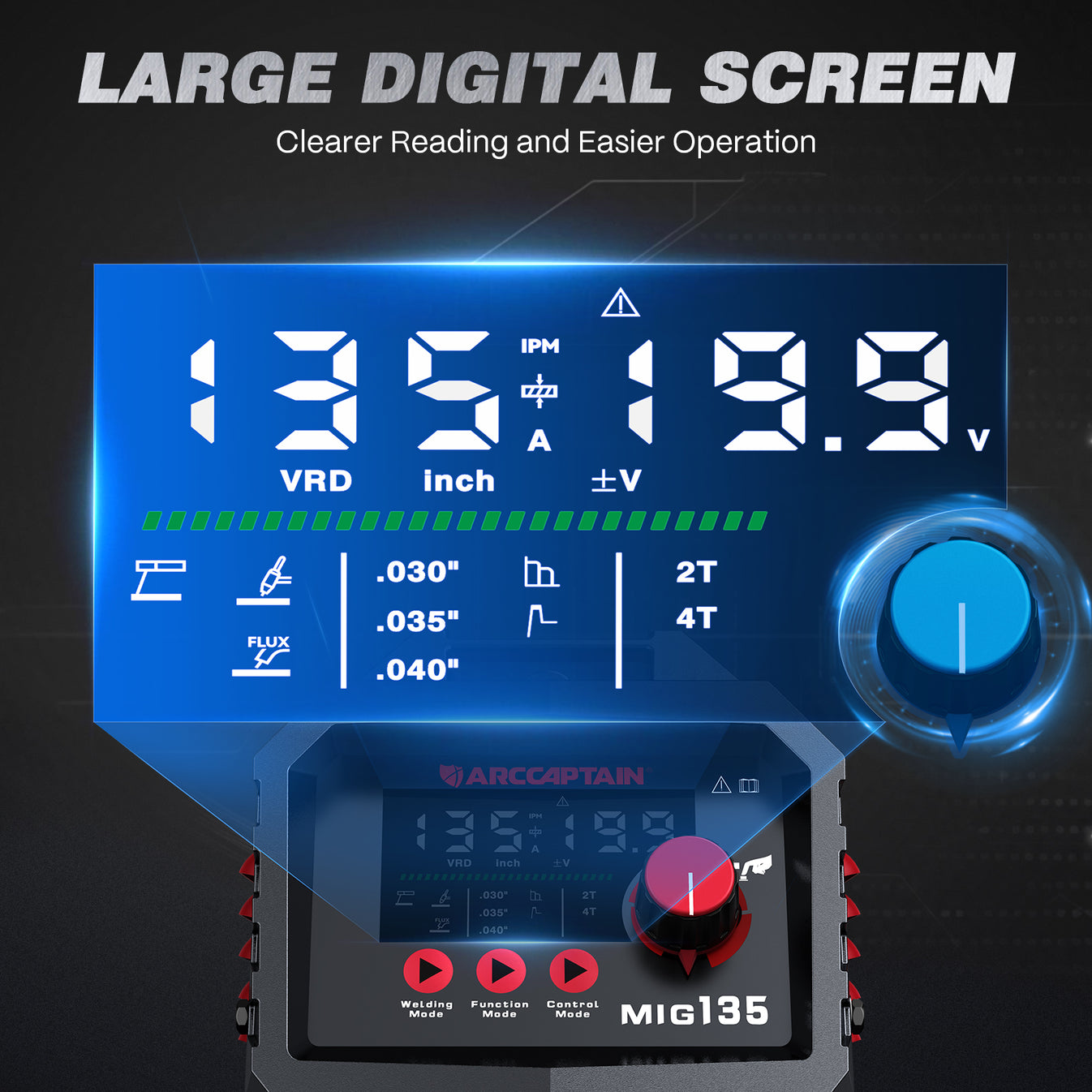 Arccaptain MIG135 Three in One Welder Portable 110V Welding Machine for ...