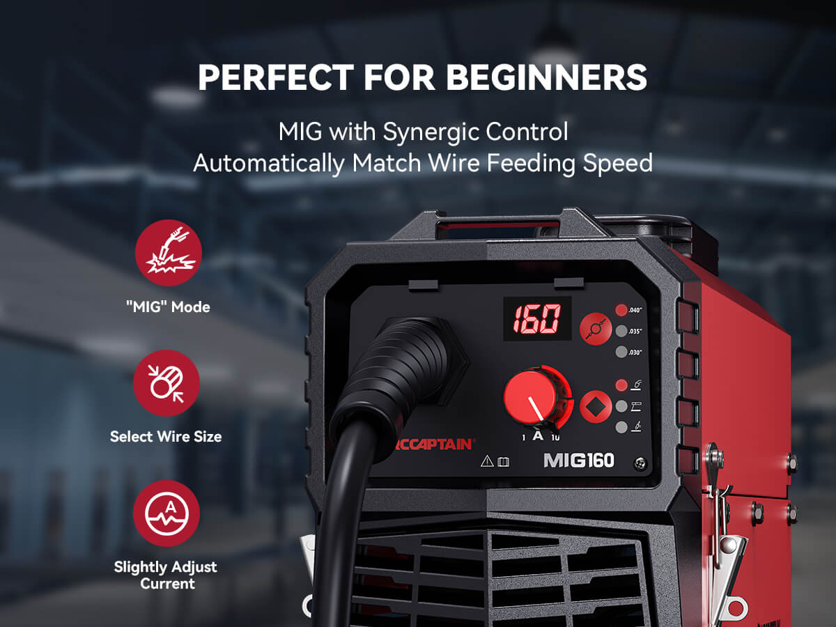 Arccaptain MIG160 4 in 1 Dual Voltage MIG Welder