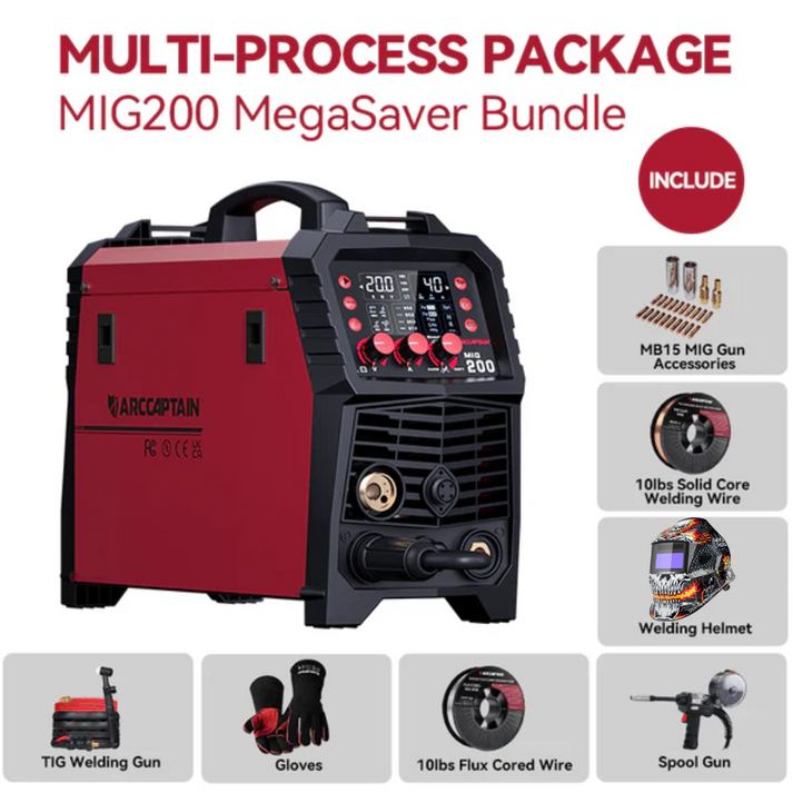 Arccaptain MIG200 200 Amps Multi Process MIG Welder