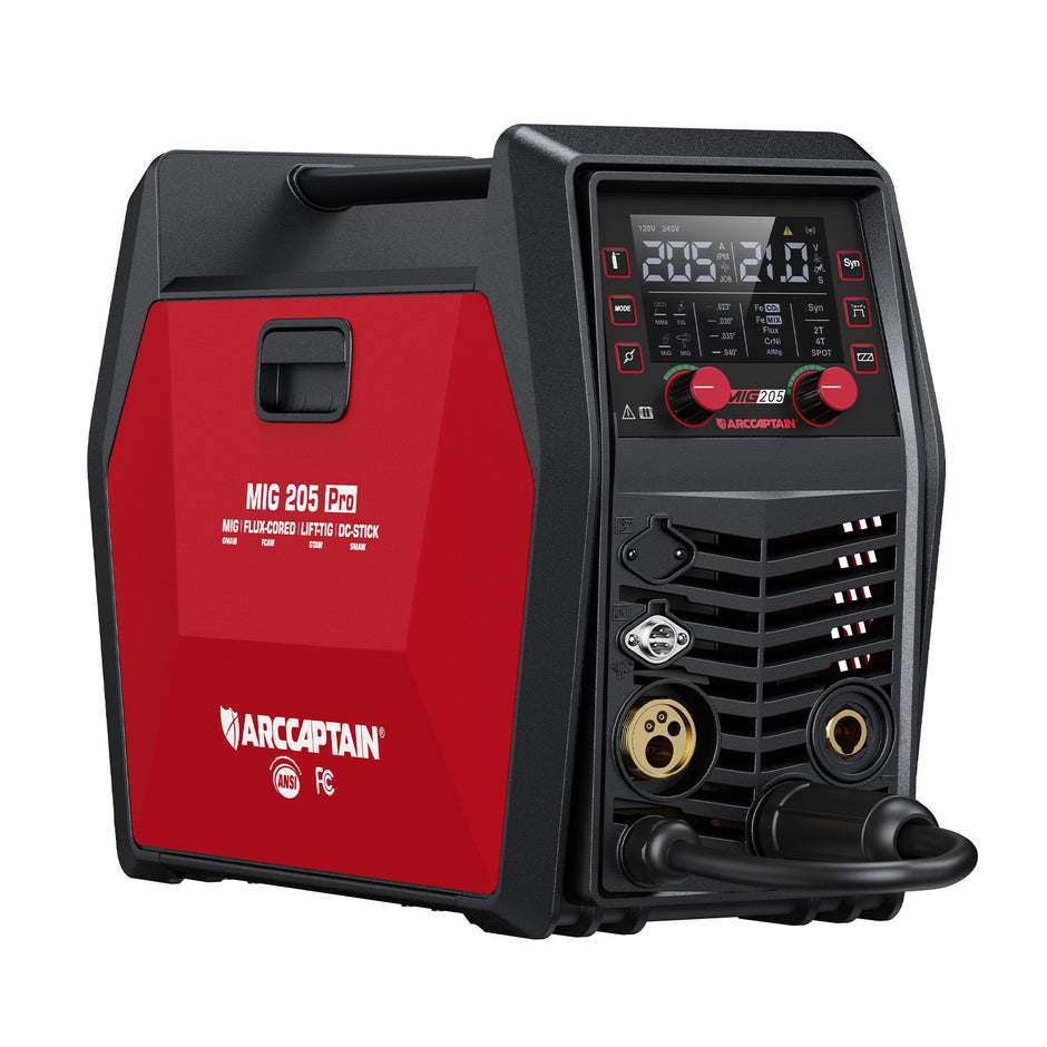 Arccaptain MIG205 Pro Gas MIG Welder Stainless Steel MIG Machine