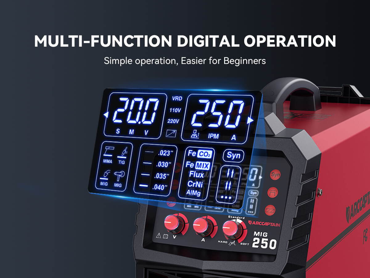 Best Multi Process Welder 250 Amps MIG Welder - Arccaptain MIG250