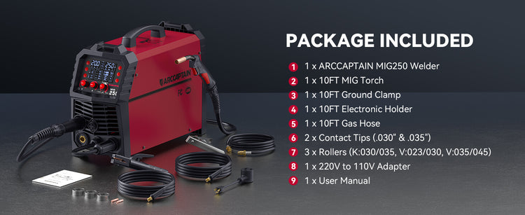 Best Multi Process Welder 250 Amps MIG Welder - Arccaptain MIG250