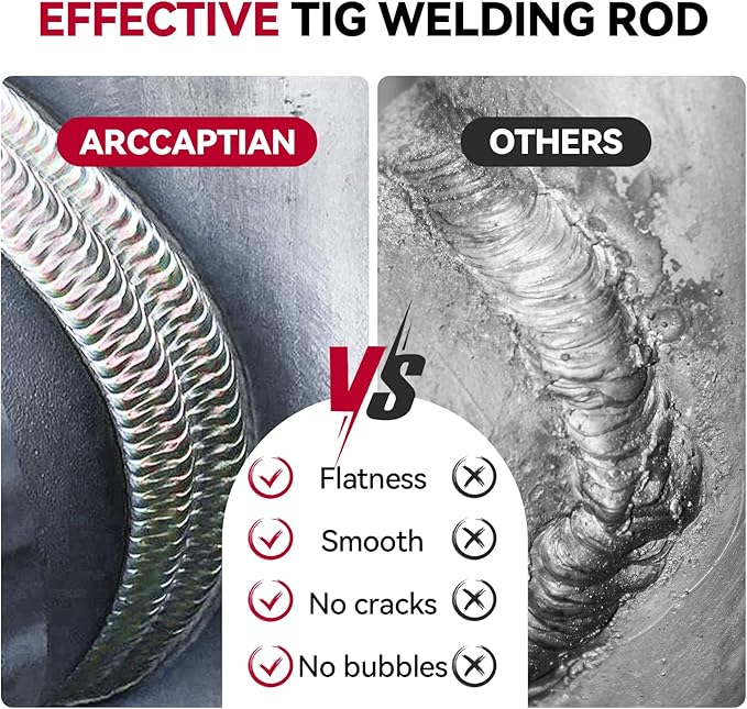 Arccaptain Mild Steel ER70S-6 TIG Welding Rod 5 Lbs TIG Filler Rod