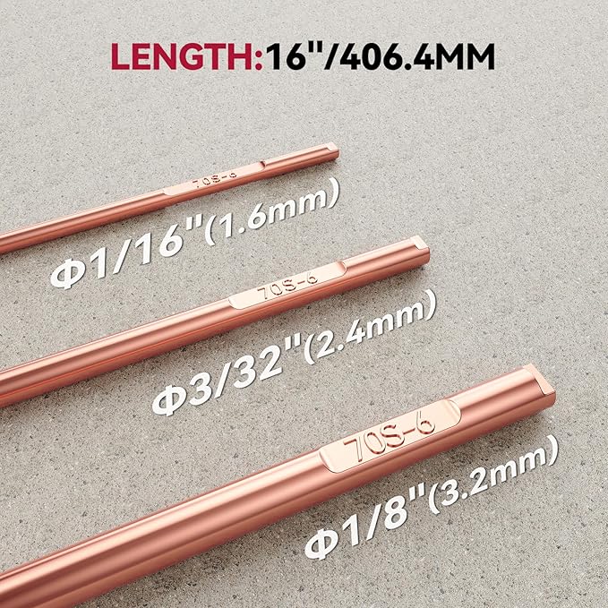 Arccaptain Mild Steel ER70S-6 TIG Welding Rod 5 Lbs TIG Filler Rod