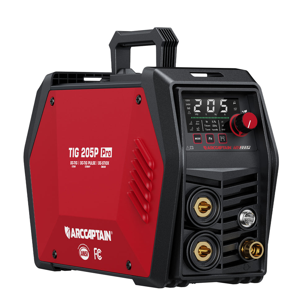 Arccaptain DC TIG205P Pro 5-in-1 App-Controlled Pulse TIG Welder | 120V ...