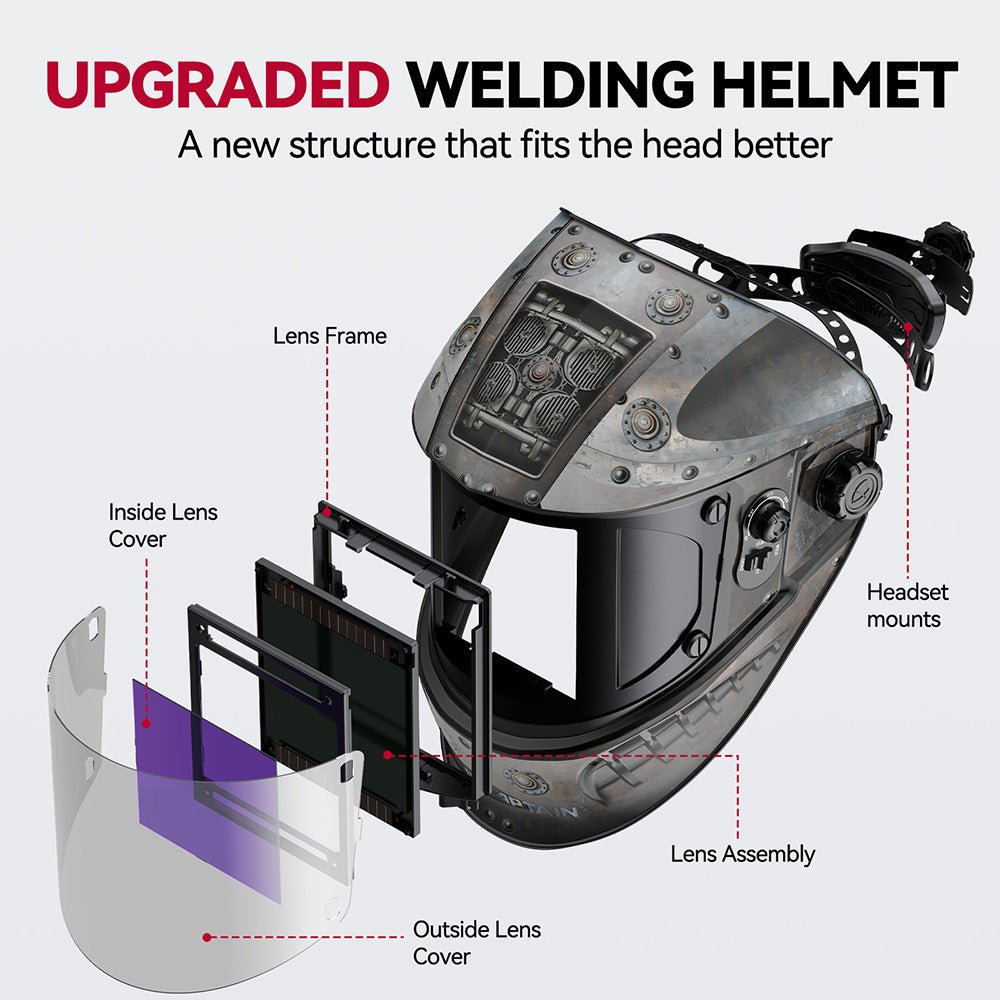 True Color Electric Welding Helmet Rivet EXSpace X200