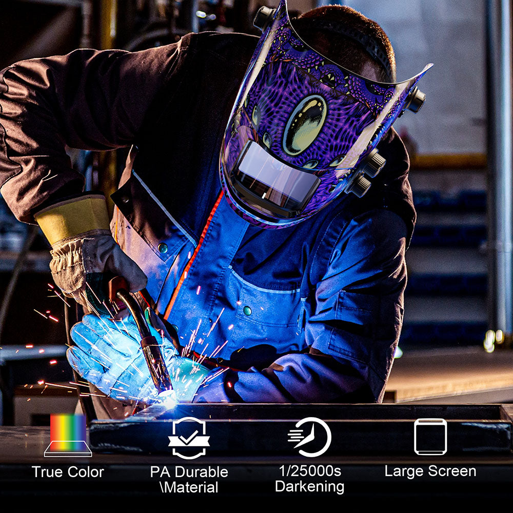 True Color Lens Welding Hood Cthulhu Design Welding Helmet