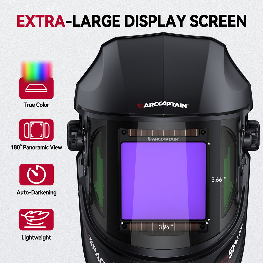 Super Large View Welding Helmet with Side Windows – EXSpace VisionX300 ...