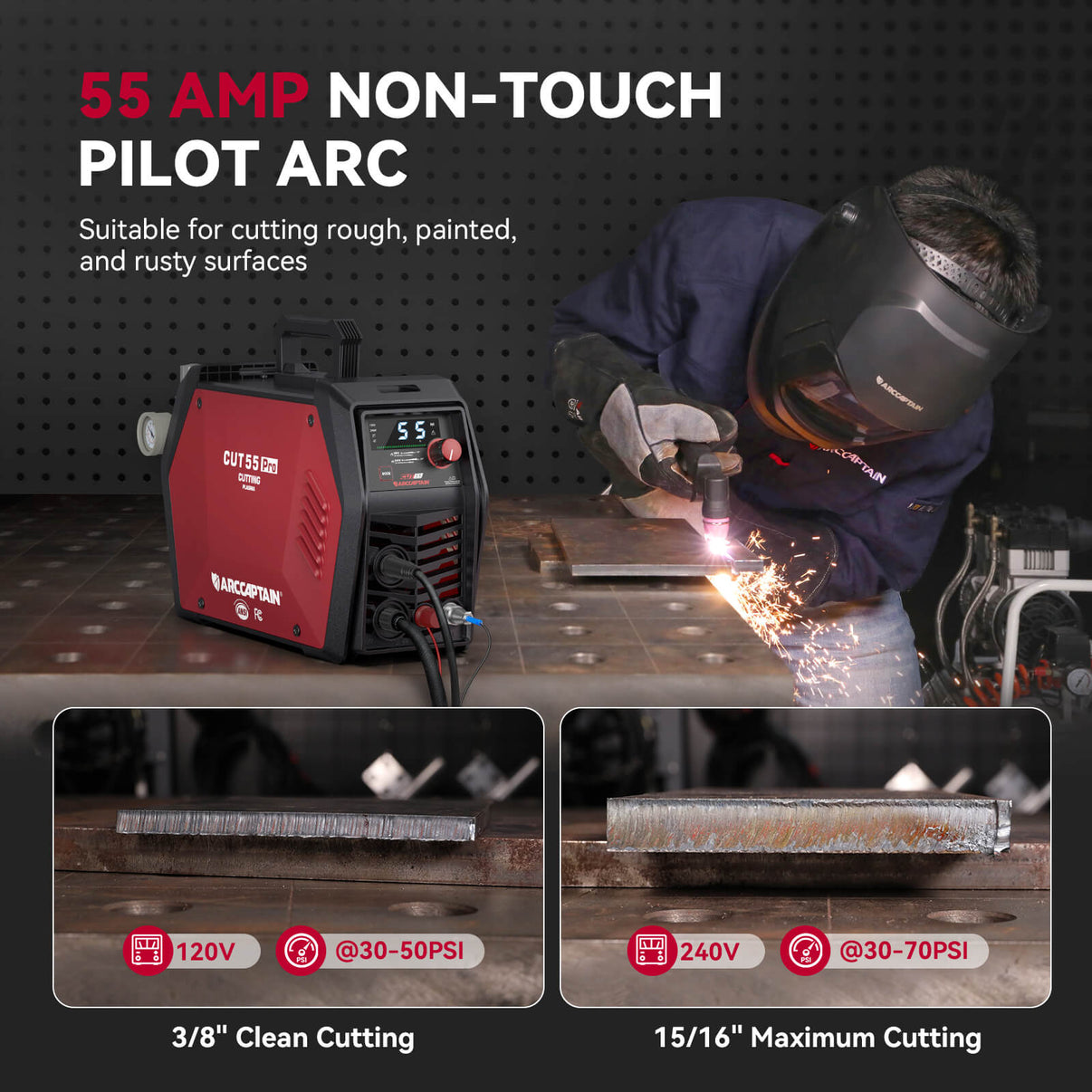 Arccaptain iControl CUT55 Pro Pilot Arc Plasma Cutter