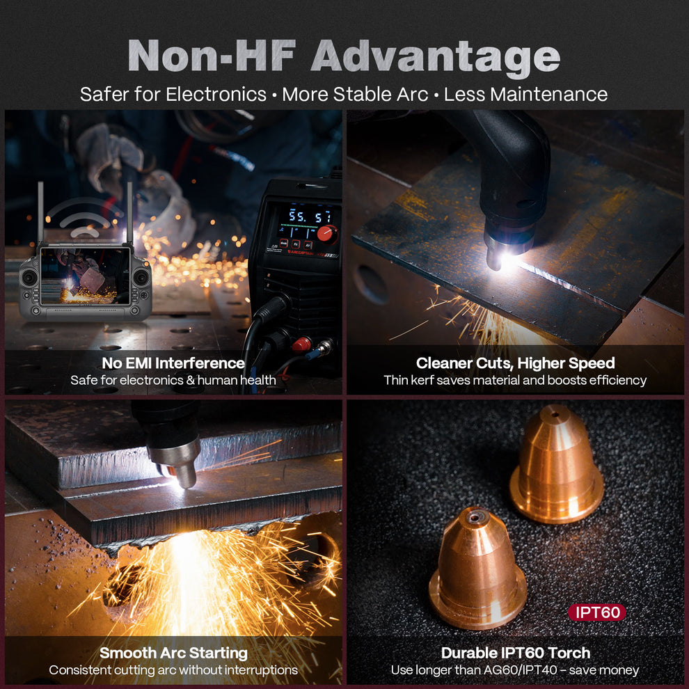 Arccaptain CUT55 MP Non-HF Non-Touch Pilot Arc Plasma Cutter