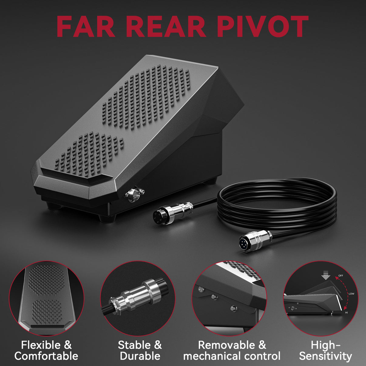 TIG Foot Pedal - Remote Amp Control TIG Foot Pedal For TIG Welder