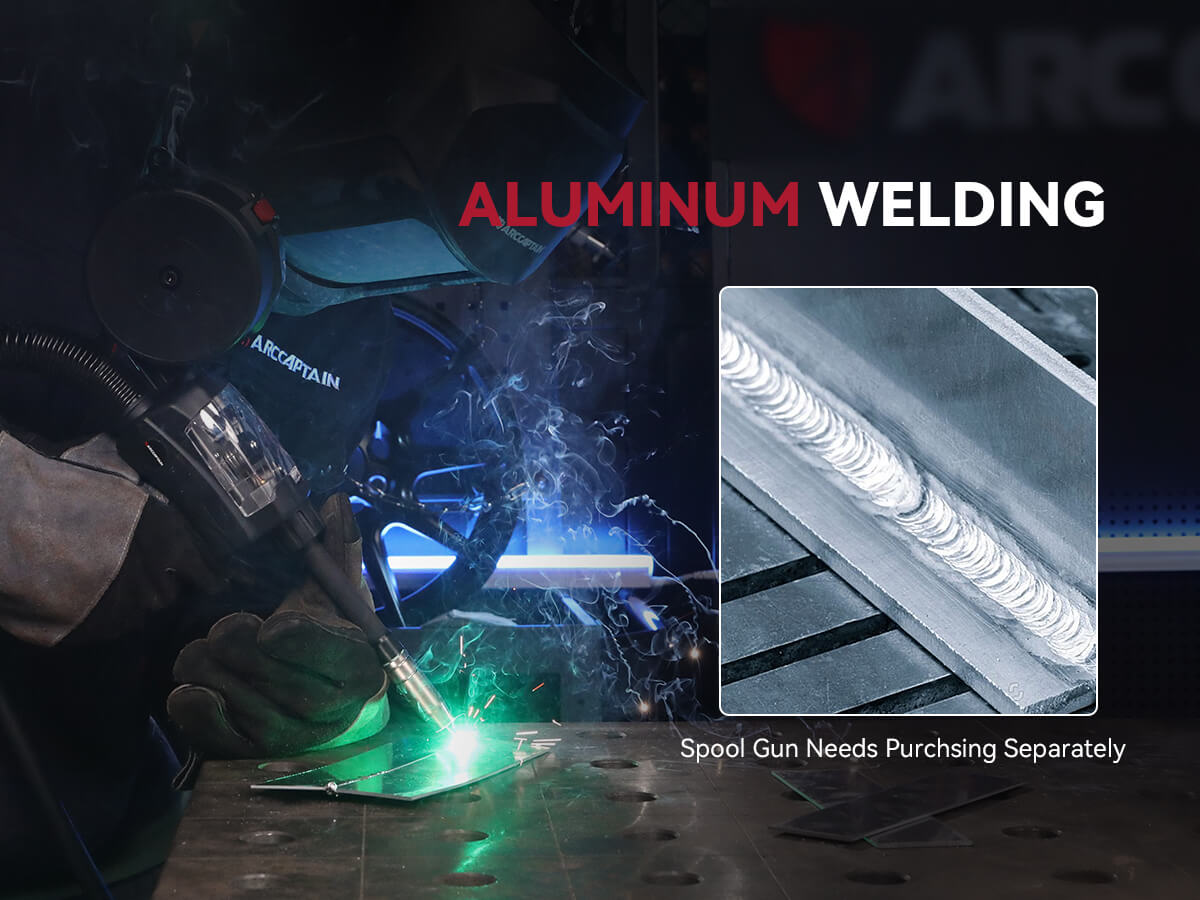 Arccaptain MIG200 Fit Affordable Beginners MIG Welder 200 Amps 6 in 1