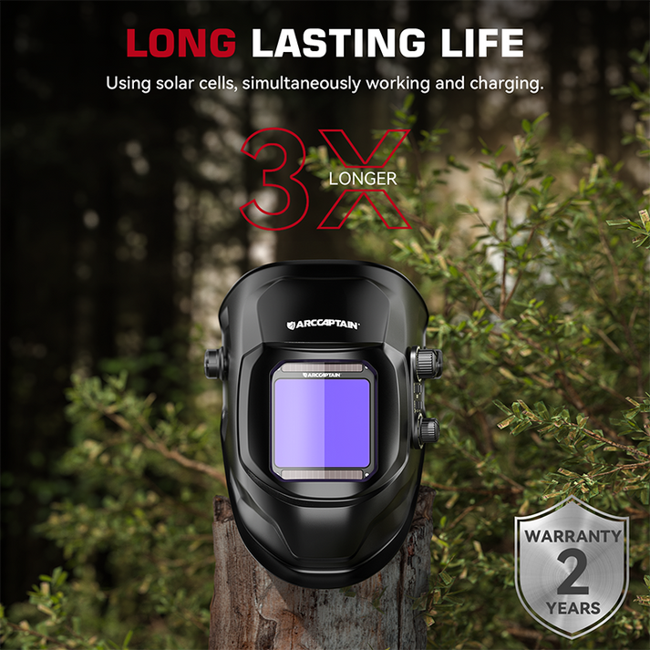 ARCCAPTAIN Large View Auto Darkening True Color Welding Helmet