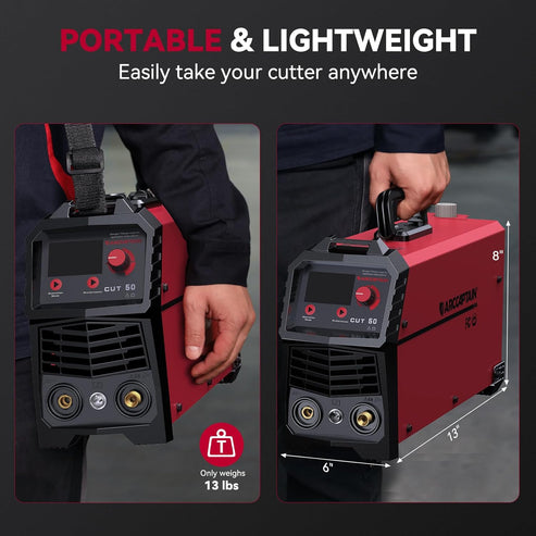 Arccaptain Plasma Cutter CUT50 Dual Voltage Portable HF Start Cutter