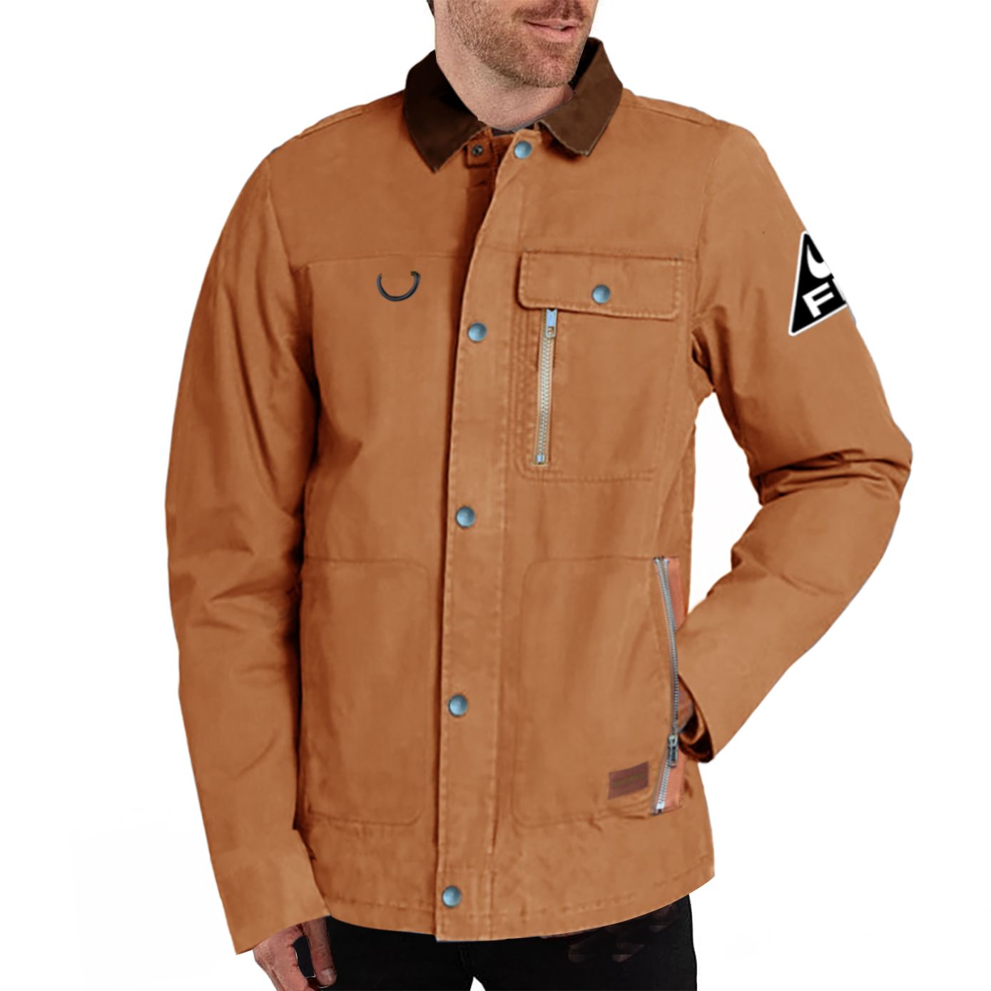 100% Cotton Flame Resistant Welding Jacket Khaki Welding Coat