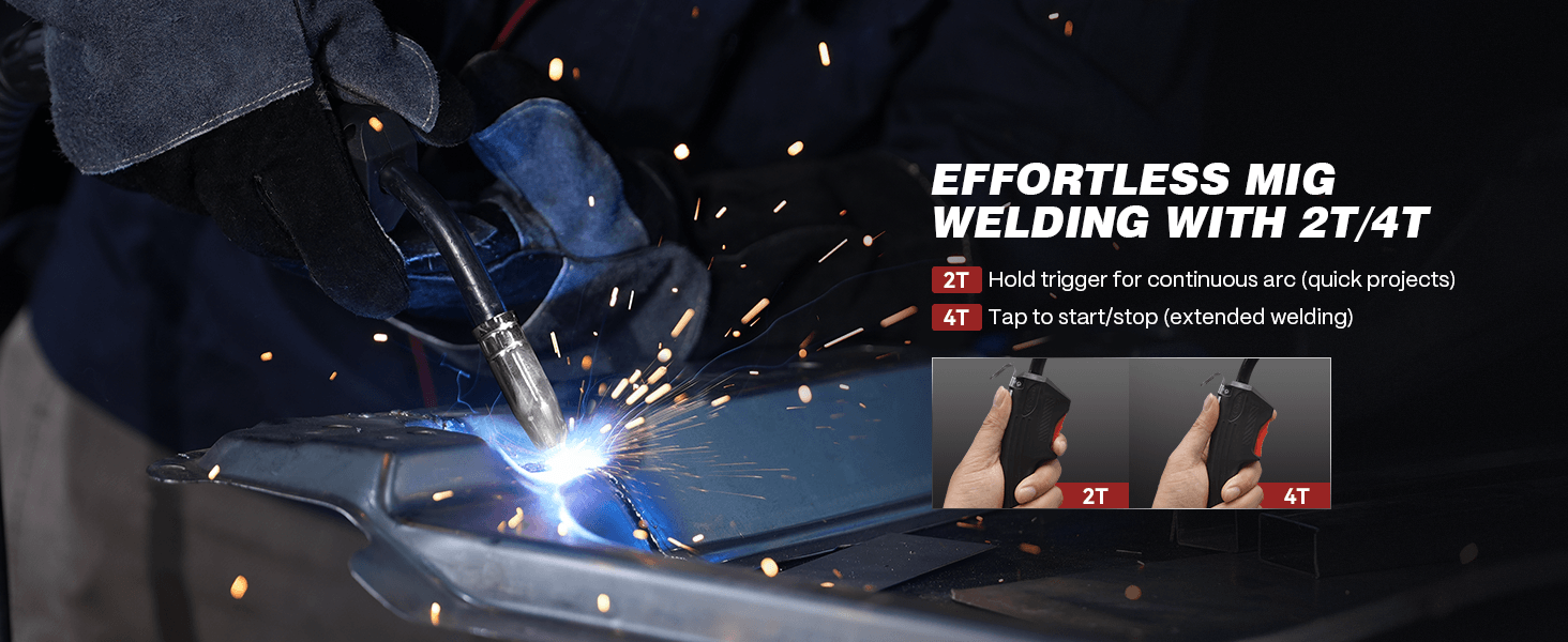 Arccaptain MIG165 Portable MIG Welder Machine For Beginners