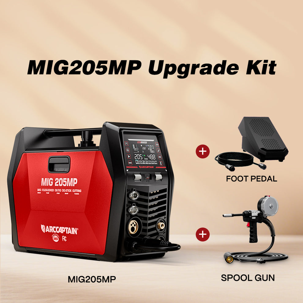 Arccaptain MIG205MP All-in-One Pulse MIG Welder and Cutter Combo