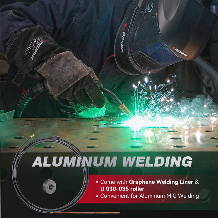 Arccaptain MIG165 Pro Dual Voltage Gas and Gasless MIG Welder