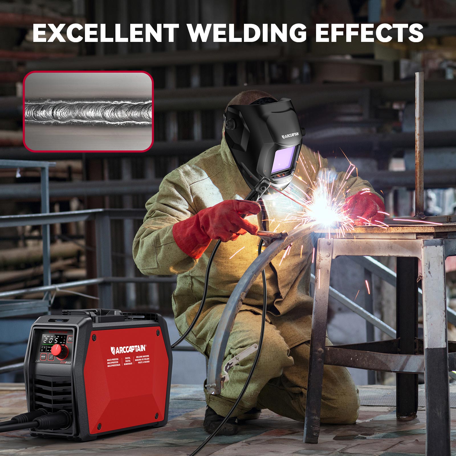 Arccaptain iControl ARC205 Pro Dual Voltage Smart SYN Stick Welder