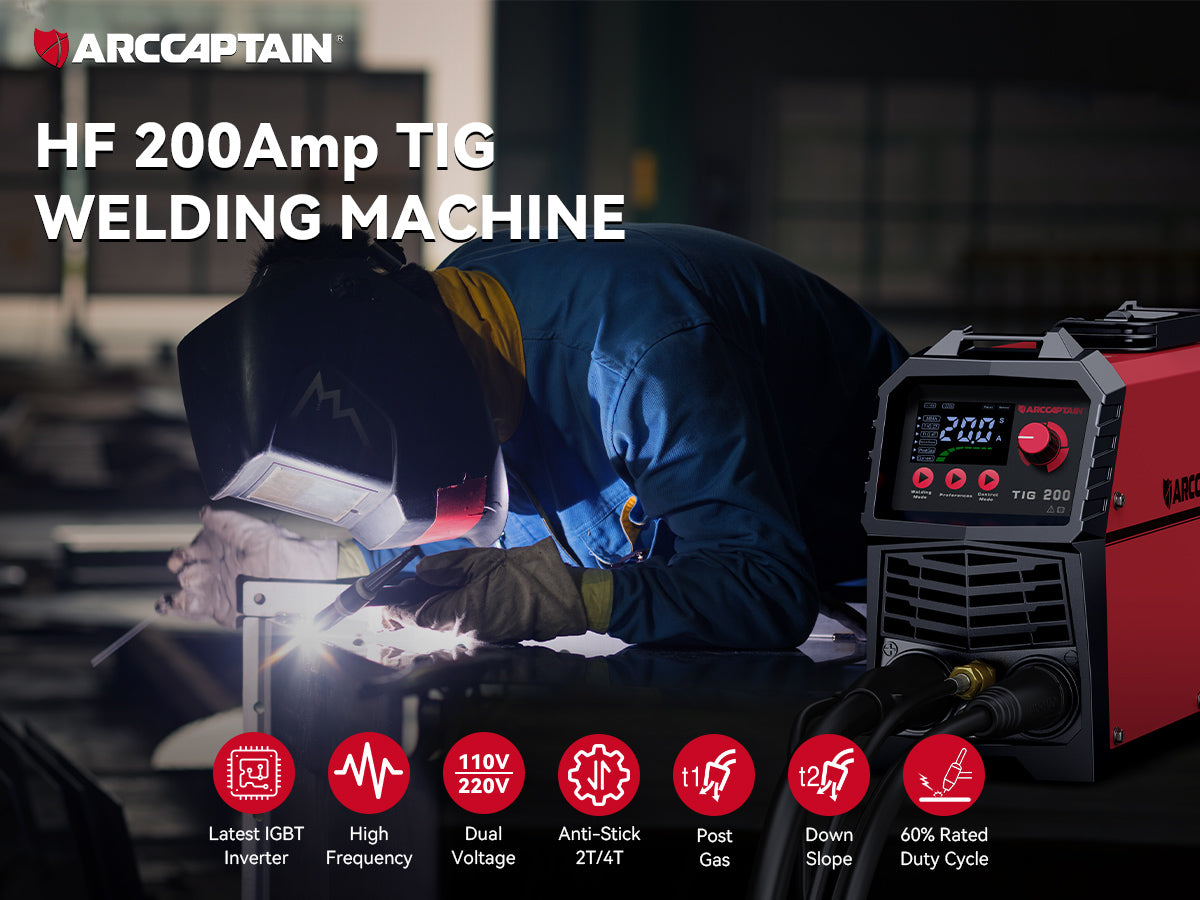 Arccaptain TIG200 200 Amps Lightweight IGBT Inverter DC TIG Welder