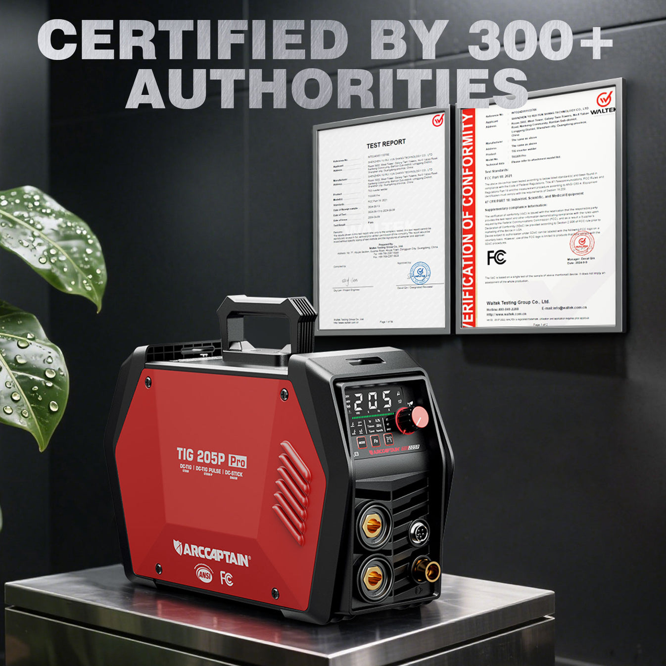 Arccaptain DC TIG205P Pro 5-in-1 App-Controlled Pulse TIG Welder | 120V ...