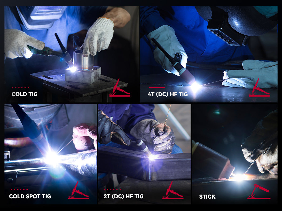 ARCCAPTAIN TIG205 Pro DC TIG Spot Cold Welder with Stick feature