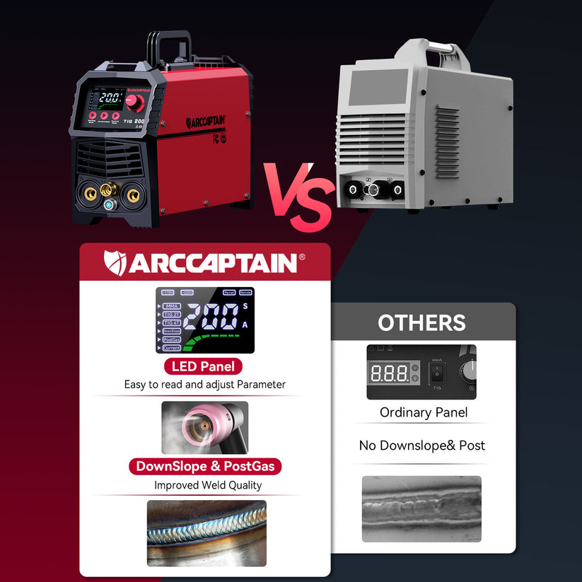Arccaptain TIG200 200 Amps Lightweight IGBT Inverter DC TIG Welder